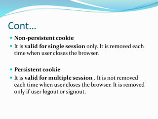 Cookies in servlet | PPT | Internet | Computing