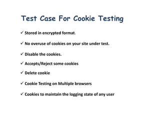 Cookie testing | PPT | Free Download