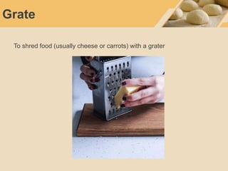 Cooking and Kitchen Vocabulary for ESL | PPTX