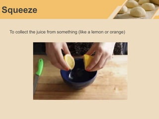 Cooking and Kitchen Vocabulary for ESL | PPTX