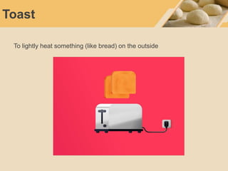 Cooking and Kitchen Vocabulary for ESL | PPTX