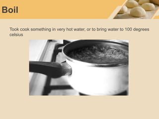 Cooking and Kitchen Vocabulary for ESL | PPTX