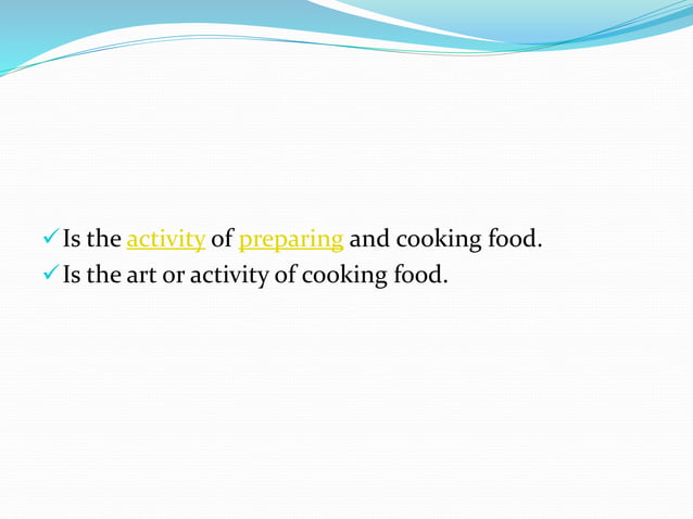 Cooking | PPT