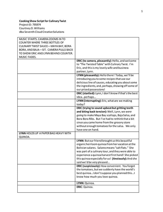 Cooking show-script-for-culinary-twist-format | DOCX
