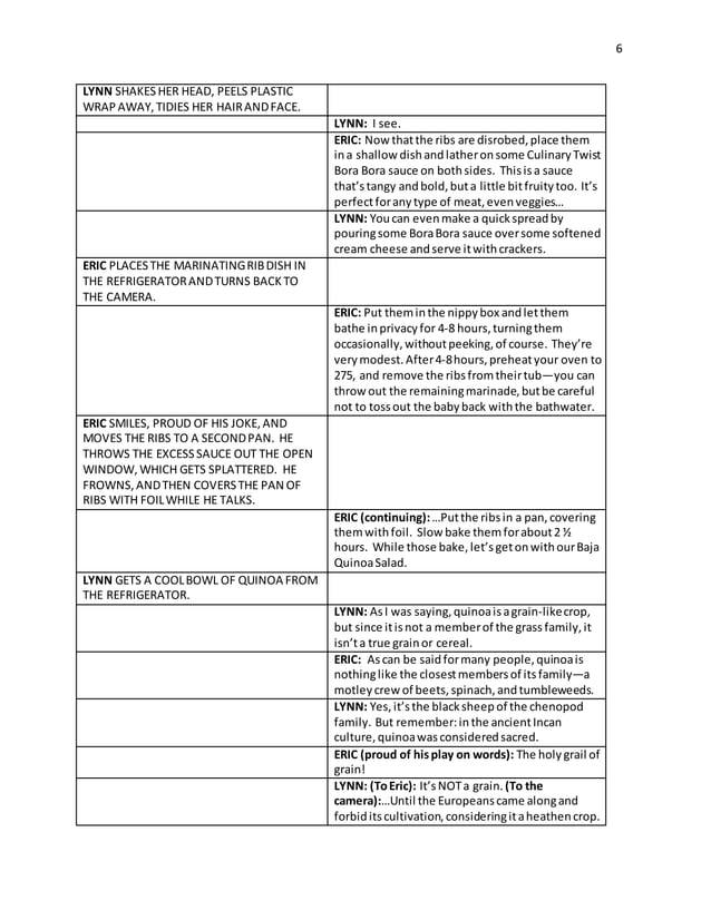 Cooking show-script-for-culinary-twist-format | DOCX