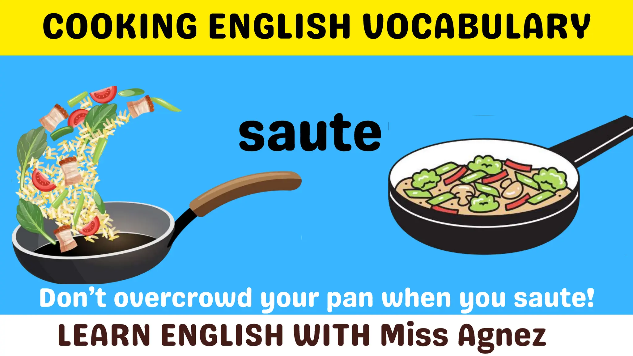 Cooking Vocabulary with Pictures and Sentences | Fun Learning English ...