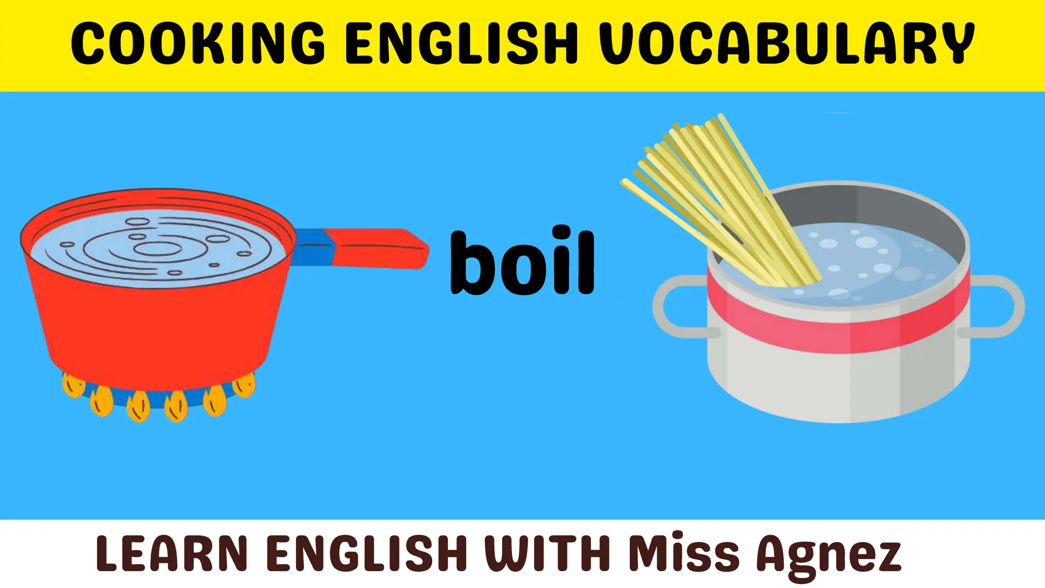 Cooking Vocabulary with Pictures and Sentences | Fun Learning English ...
