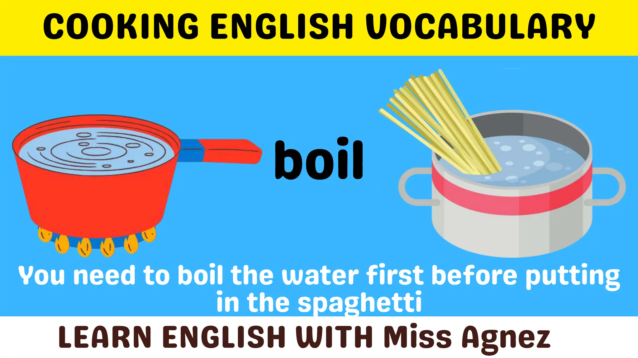 Cooking Vocabulary with Pictures and Sentences | Fun Learning English ...