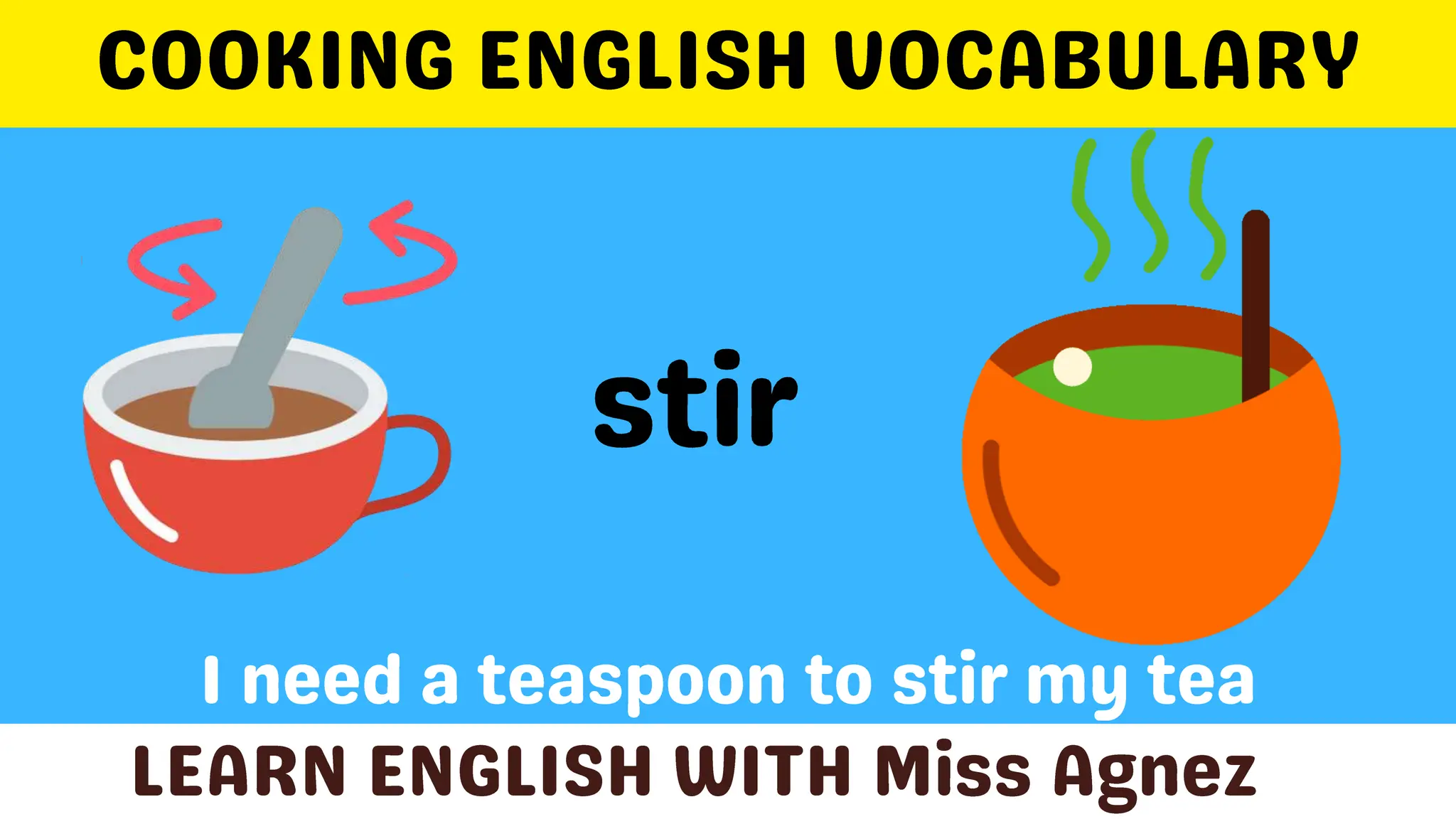 Cooking Vocabulary with Pictures and Sentences | Fun Learning English ...