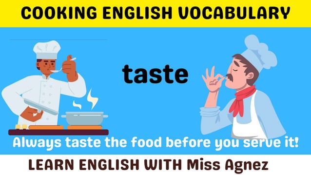 Cooking Vocabulary with Pictures and Sentences | Fun Learning English ...
