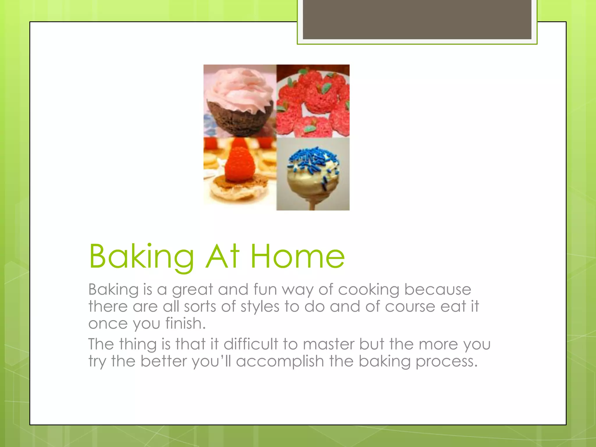 Cooking home made foods | PPTX