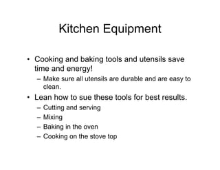 Kitchen Basics Becoming Familiar with th | PDF