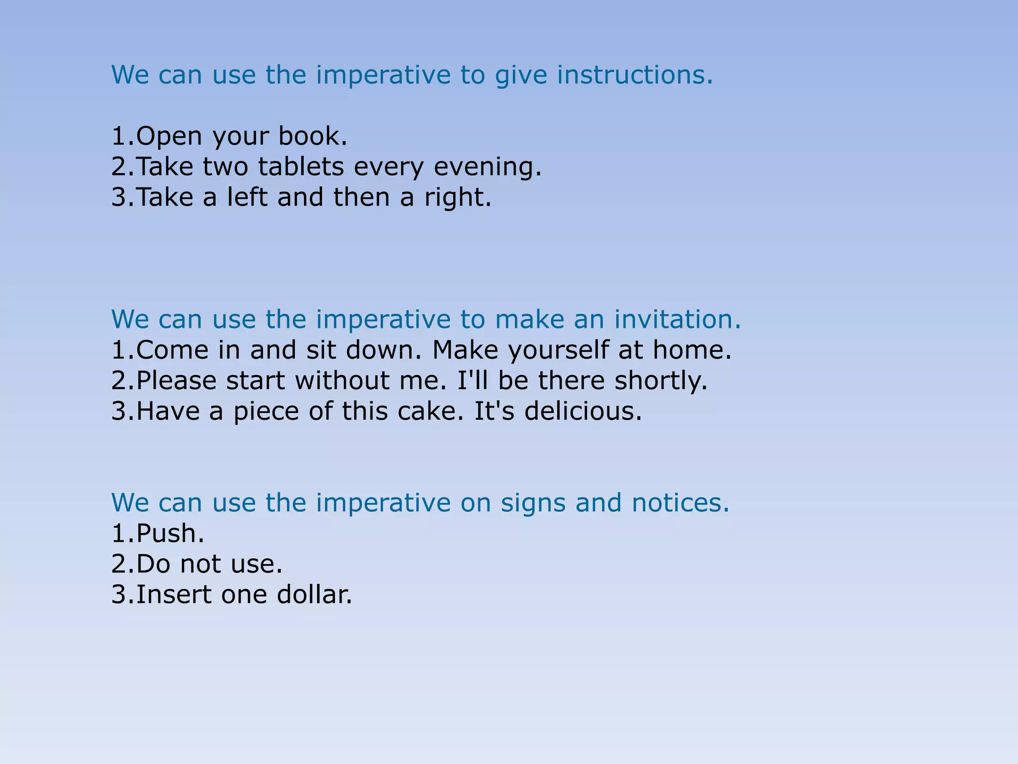 Cooking instructions and kitchen actions | PPTX