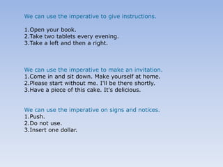 Cooking instructions and kitchen actions | PPTX