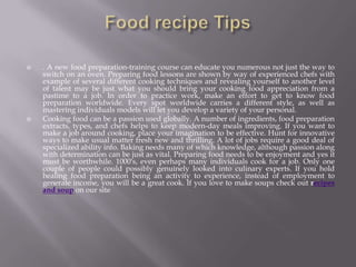 Cooking is a fantastic hobby | PPTX