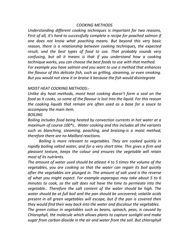 Cooking methods | PDF