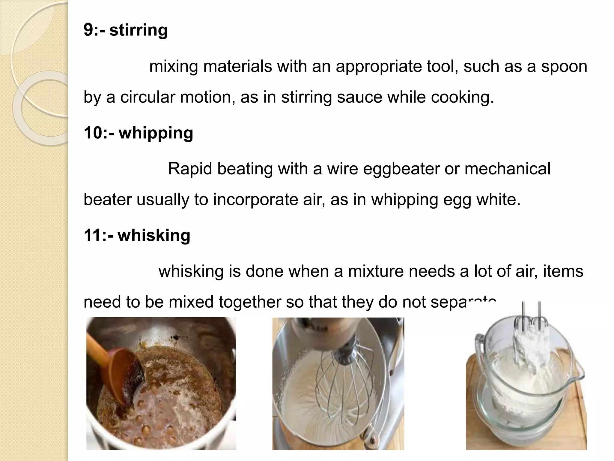 Cooking mixing methods | PPTX