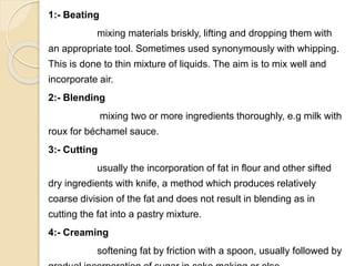 Cooking mixing methods | PPTX