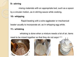 Cooking mixing methods | PPTX