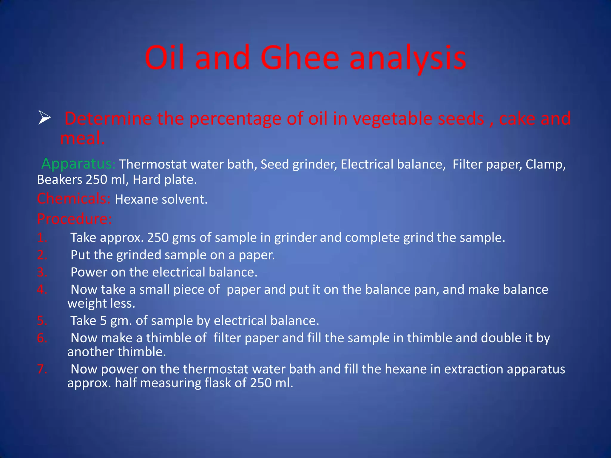 Cooking oil and ghee processing | PPTX