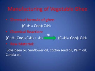 Vegetable Oil Structural Formula
