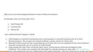 Cooking oils and nutrition therapy; do they go hand in hand | PPT