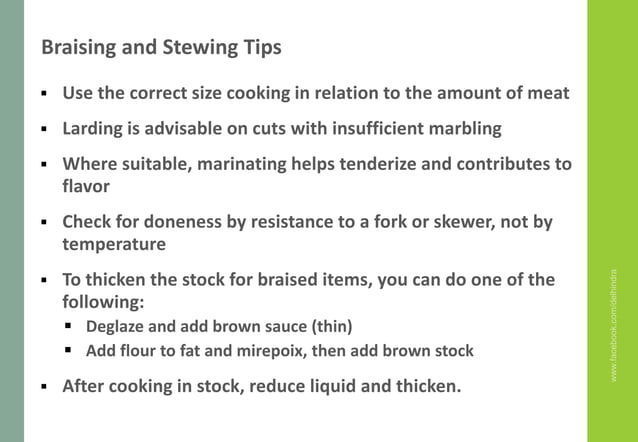 Braising and Stewing: www.chefqtrainer.blogspot.com