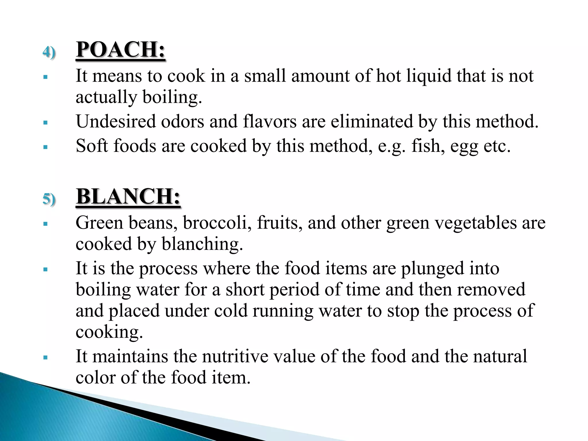 Cooking preservation, types of cooking and methods of cooking | PPTX