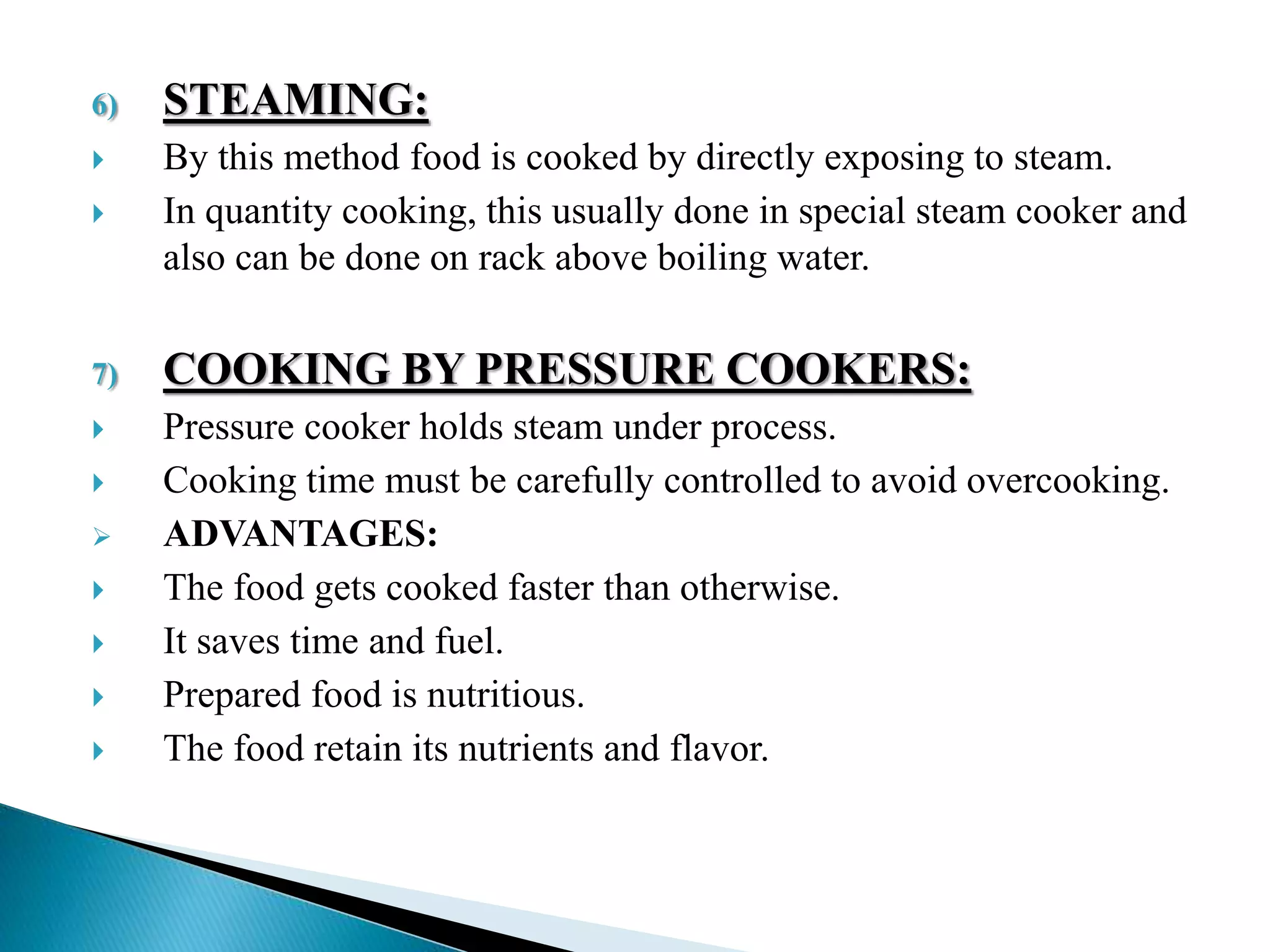 Cooking preservation, types of cooking and methods of cooking | PPTX