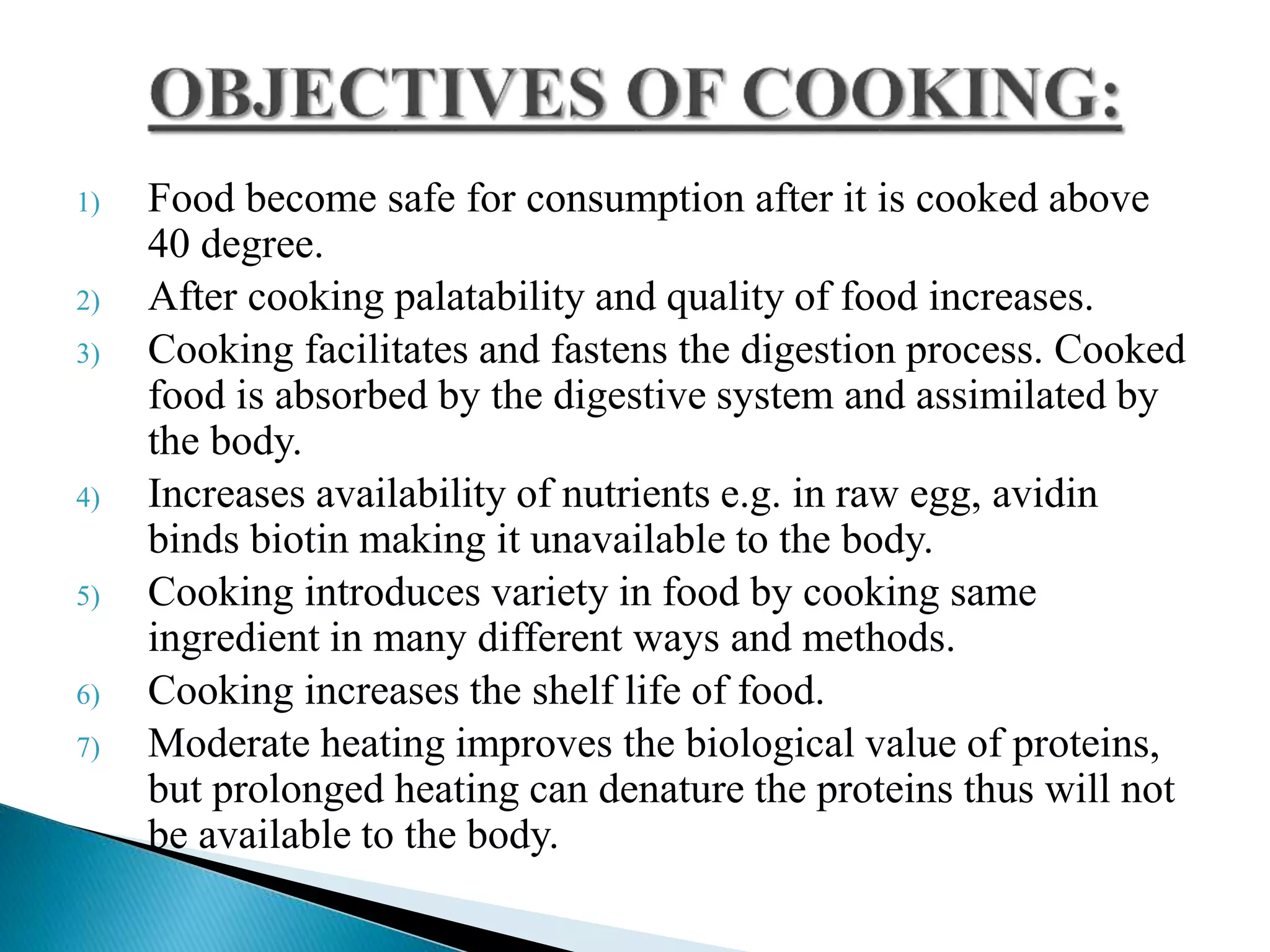 Cooking preservation, types of cooking and methods of cooking | PPTX
