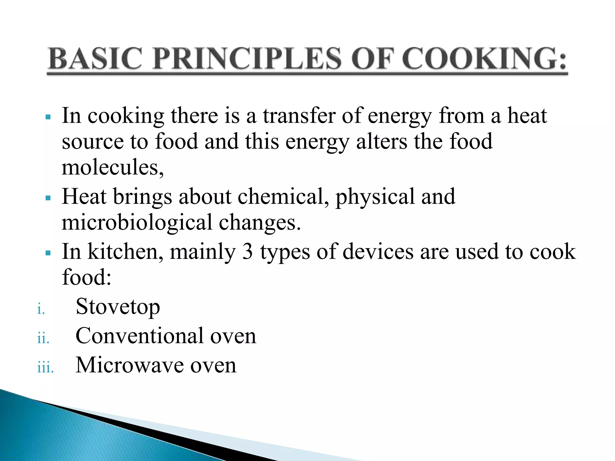 Cooking preservation, types of cooking and methods of cooking | PPTX