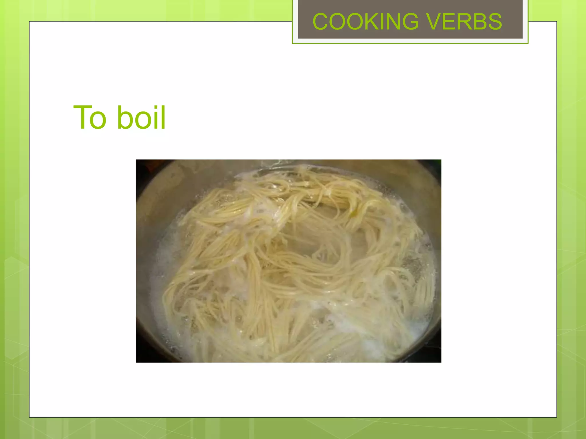 Cooking verbs | PPTX
