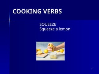 Cooking verbs typically used in English kitchenss | PPT