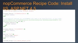 Cooking with Chef on Windows | PPT