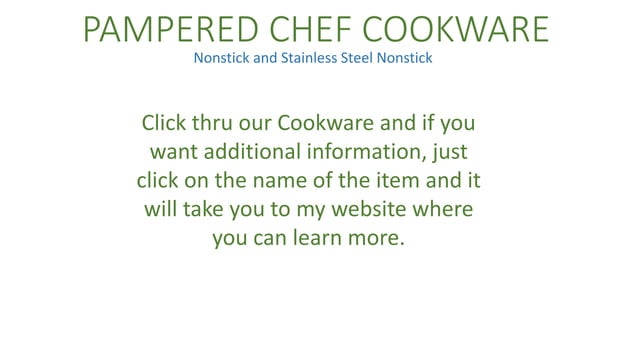 Pampered Chef Cookware | PPTX