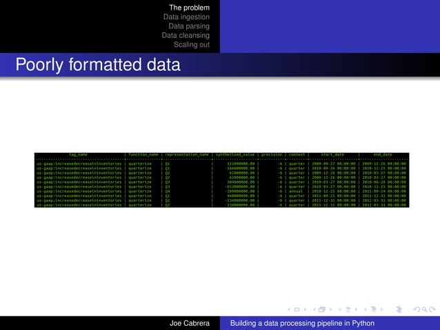 Building a data processing pipeline in Python | PPT