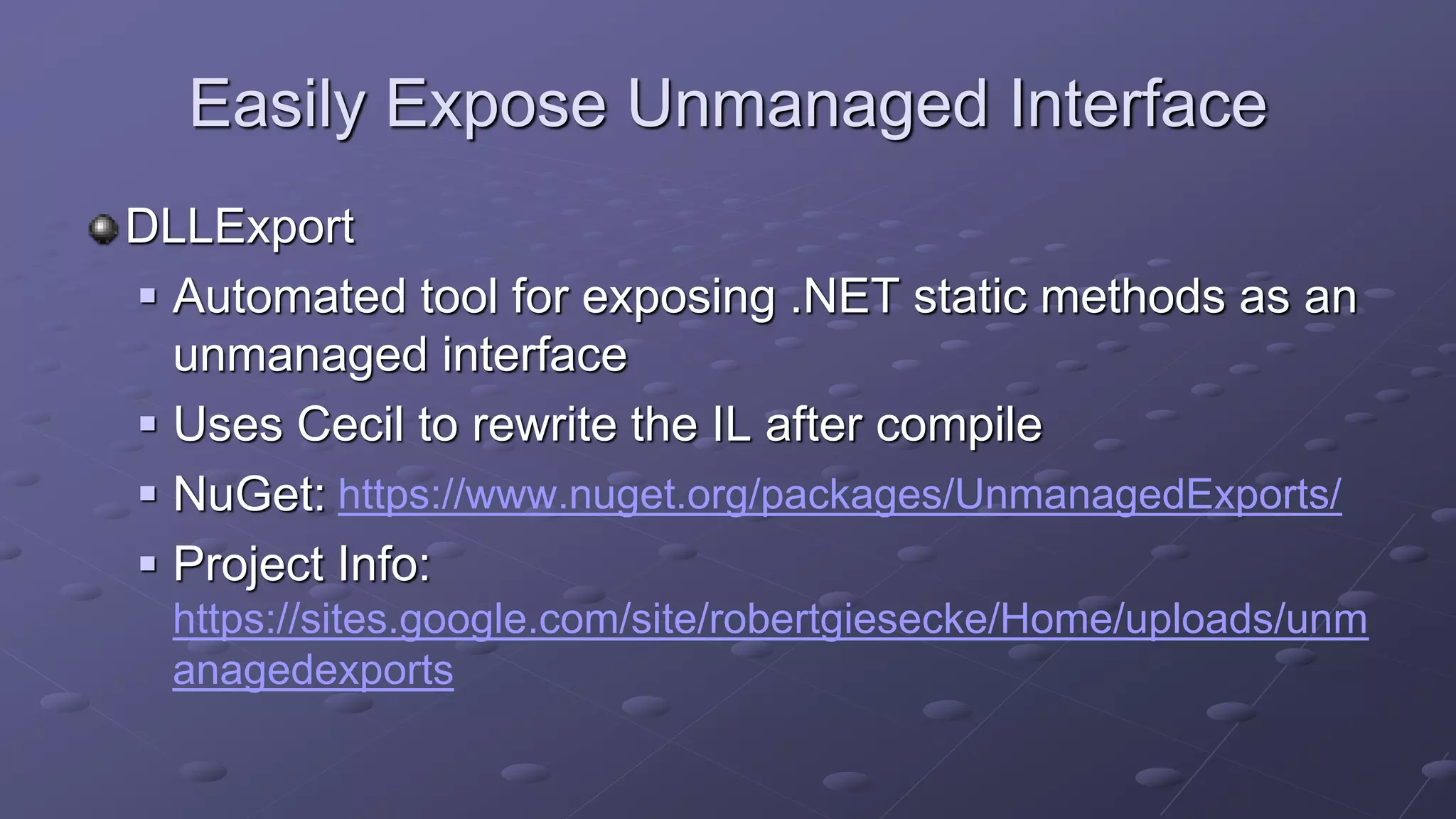 Cool .NET tools, techniques and libraries | PPT