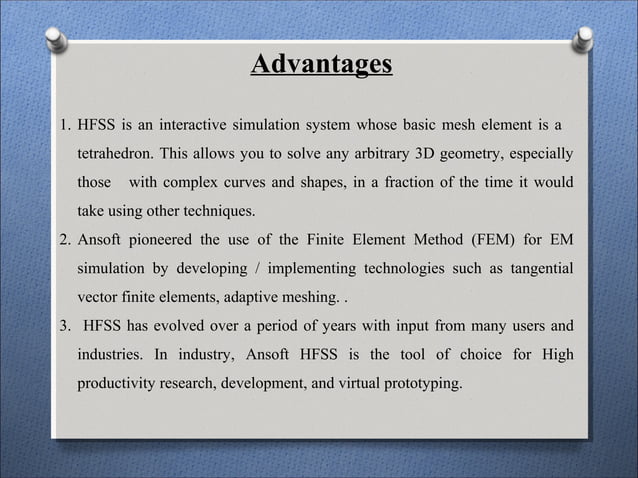 HFSS MICROSTRIP PATCH ANTENNA- ANALYSIS AND DESIGN | PPT | Physics ...