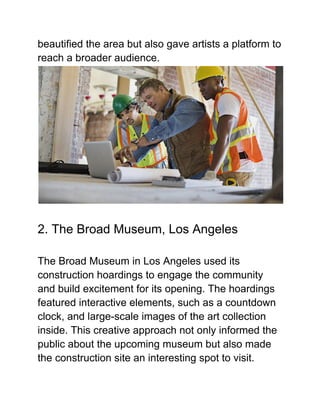 What Are Some Examples of Cool Construction Hoardings in the USA | PDF