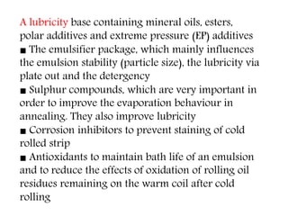 ROLLING OIL EMULSION MANAGEMENT | PPTX