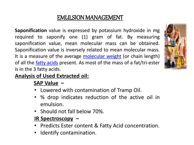 ROLLING OIL EMULSION MANAGEMENT | PPTX | Chemistry | Science