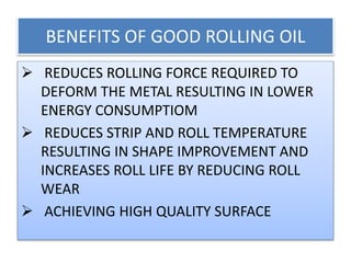 ROLLING OIL EMULSION MANAGEMENT | PPTX