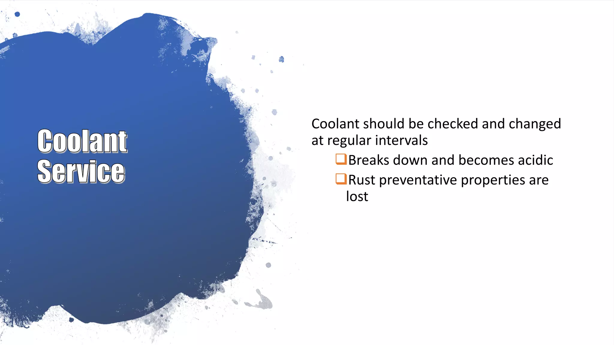 Coolant service | PPTX