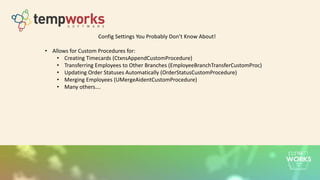 Cool Configs for TempWorks | PPTX