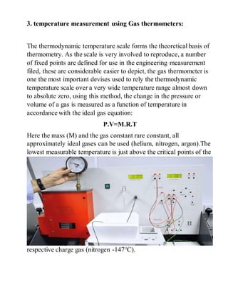 Temperature measurements and Calibration by cooling | PDF