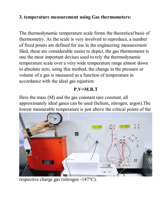 Temperature measurements and Calibration by cooling | PDF