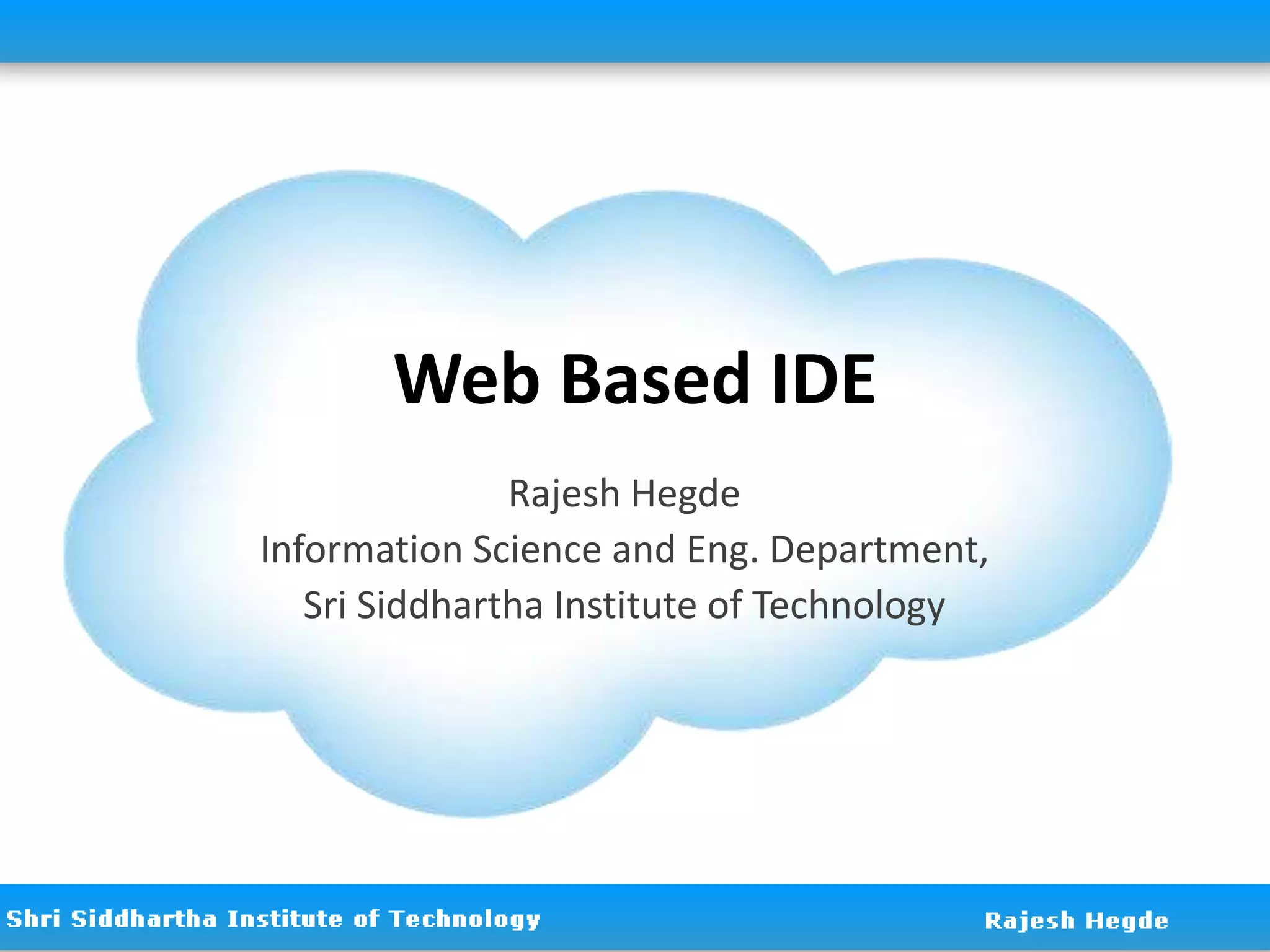 CodeIDE - Web Based IDE | PPTX