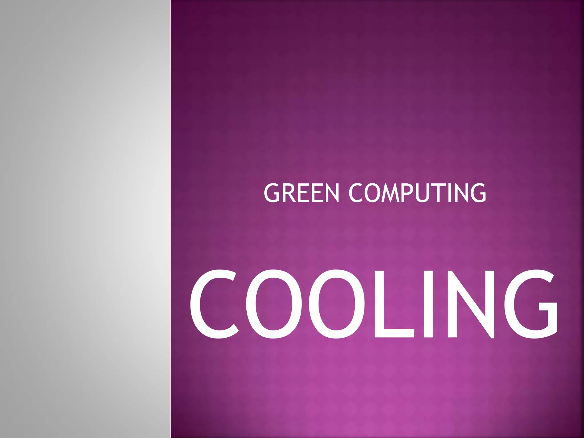 Cooling | PPT