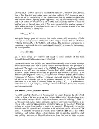 Cooling and heating load calculations tide load4z | PDF