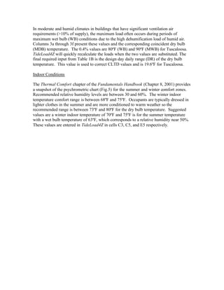 Cooling and heating load calculations tide load4z | PDF